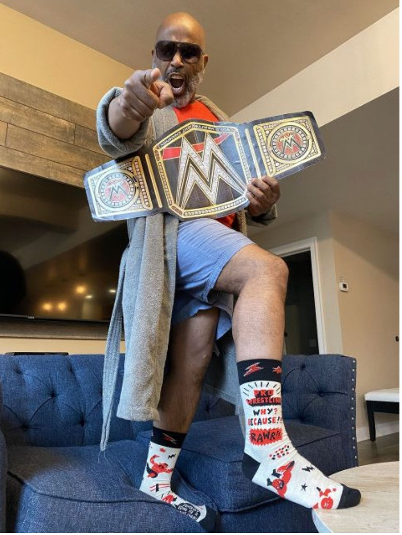 Men's Crew Sock - Pro Wrestling – Lazy Frog Gifts