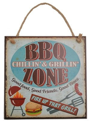 Home Vintage - Bbq Zone Sign – Lazy Frog Gifts