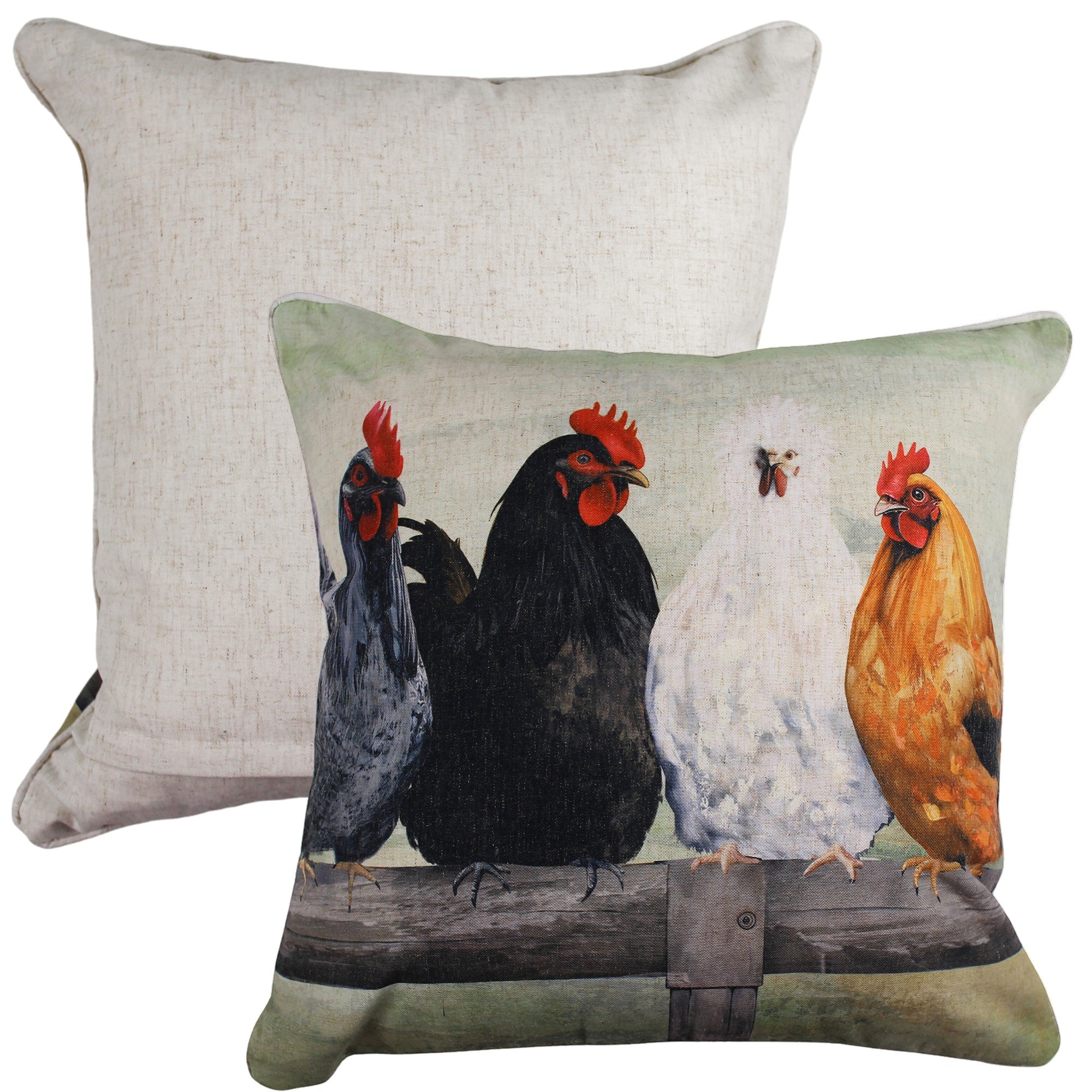Cluck Comfort Linen Cushion – Lazy Frog Gifts