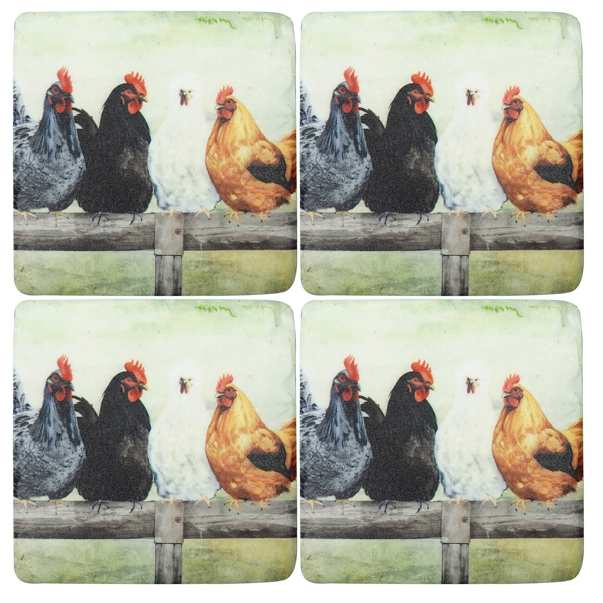 Cluck Comfort Coaster Set Of 4 – Lazy Frog Gifts